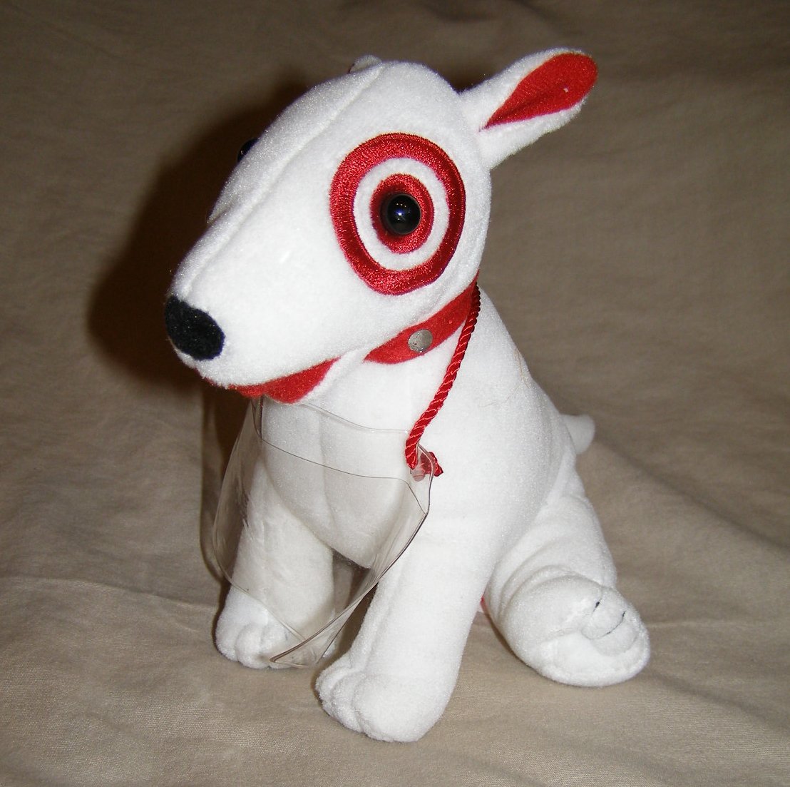 2001 Target store promo gift card dog with pouch HTF 7" tall