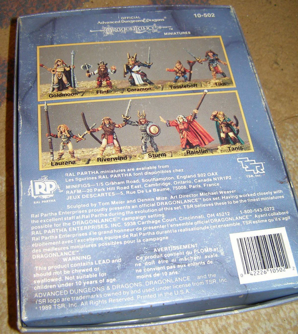 Ral Partha Dragonlance Heroes box set complete / painted 10-502