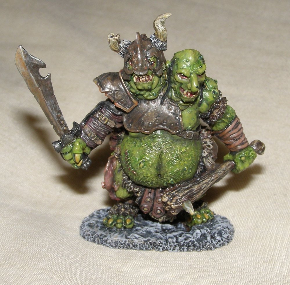 Reaper Lardgulp painted 2 headed Troll 02657 pro paint pewter miniature