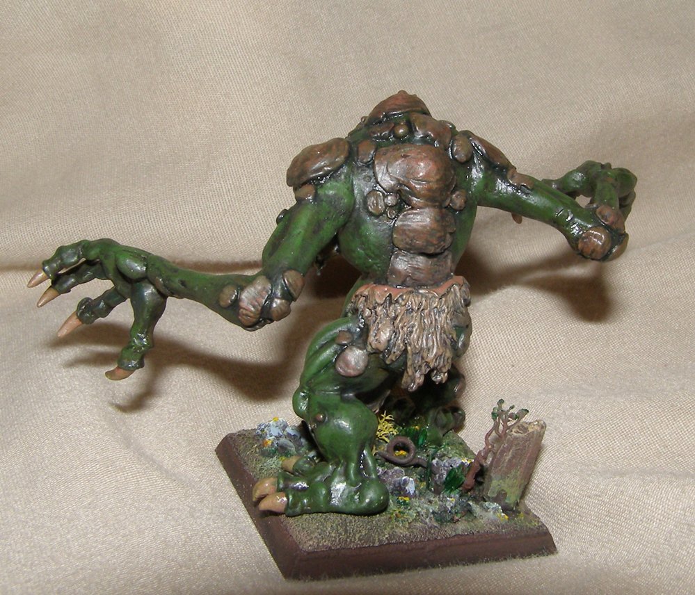 Heresy Hideous Dungeon giant troll painted + based D&D miniature