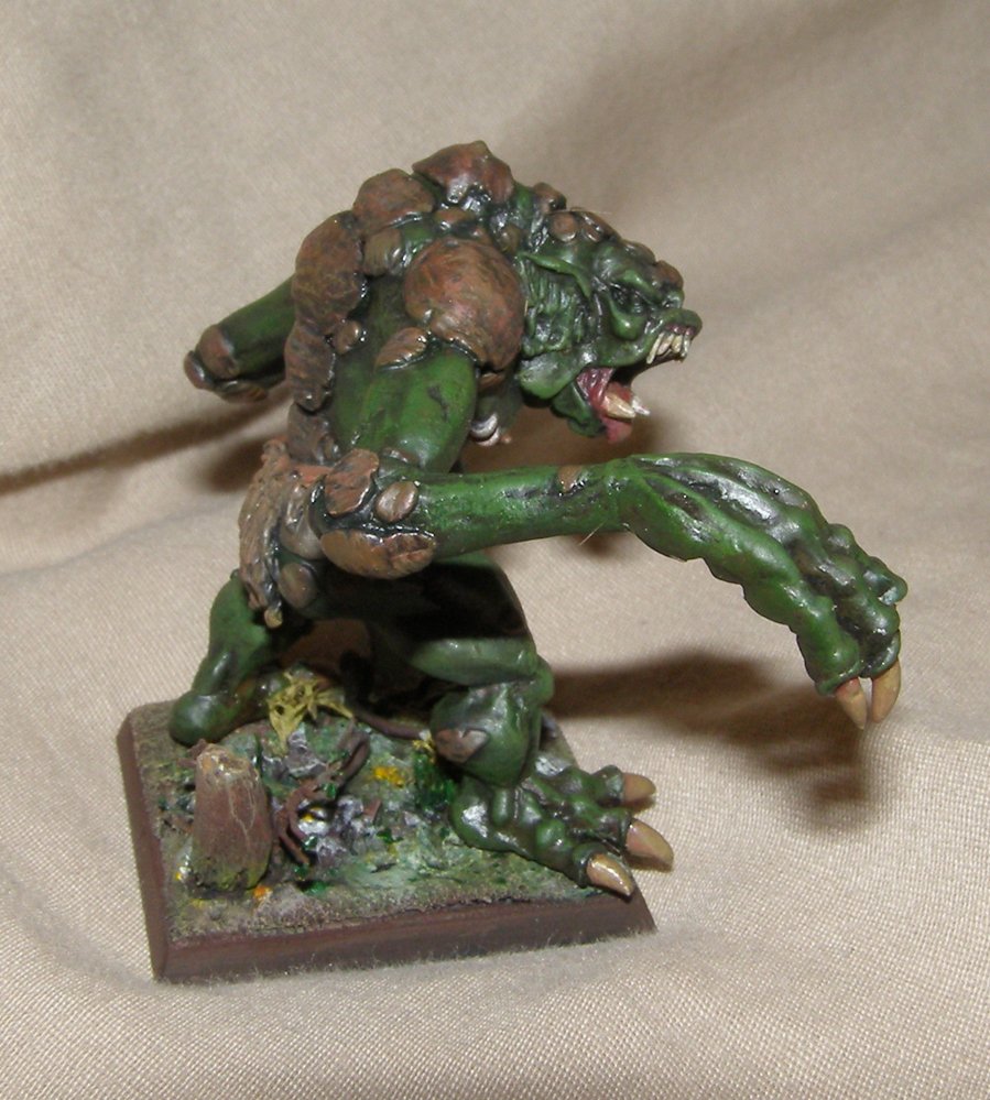 Heresy Hideous Dungeon giant troll painted + based D&D miniature