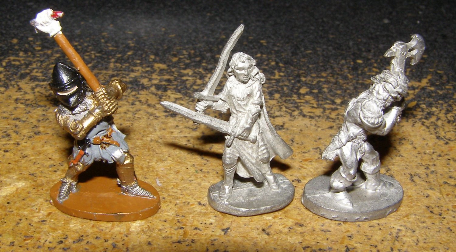 Grenadier Fantasy lords Fighter / Knight 25mm D&D figures x3