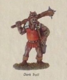 Ral Partha RuneQuest Dark Troll with club rune quester 25mm figure