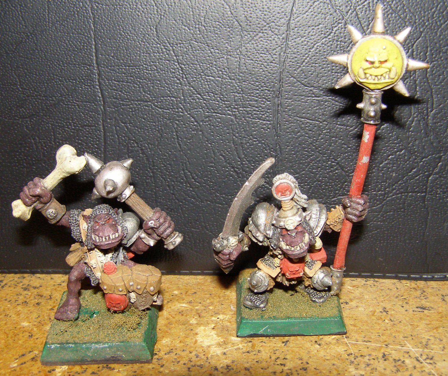 Warhammer Orc Big'uns Command Citadel Metal x2 painted figures
