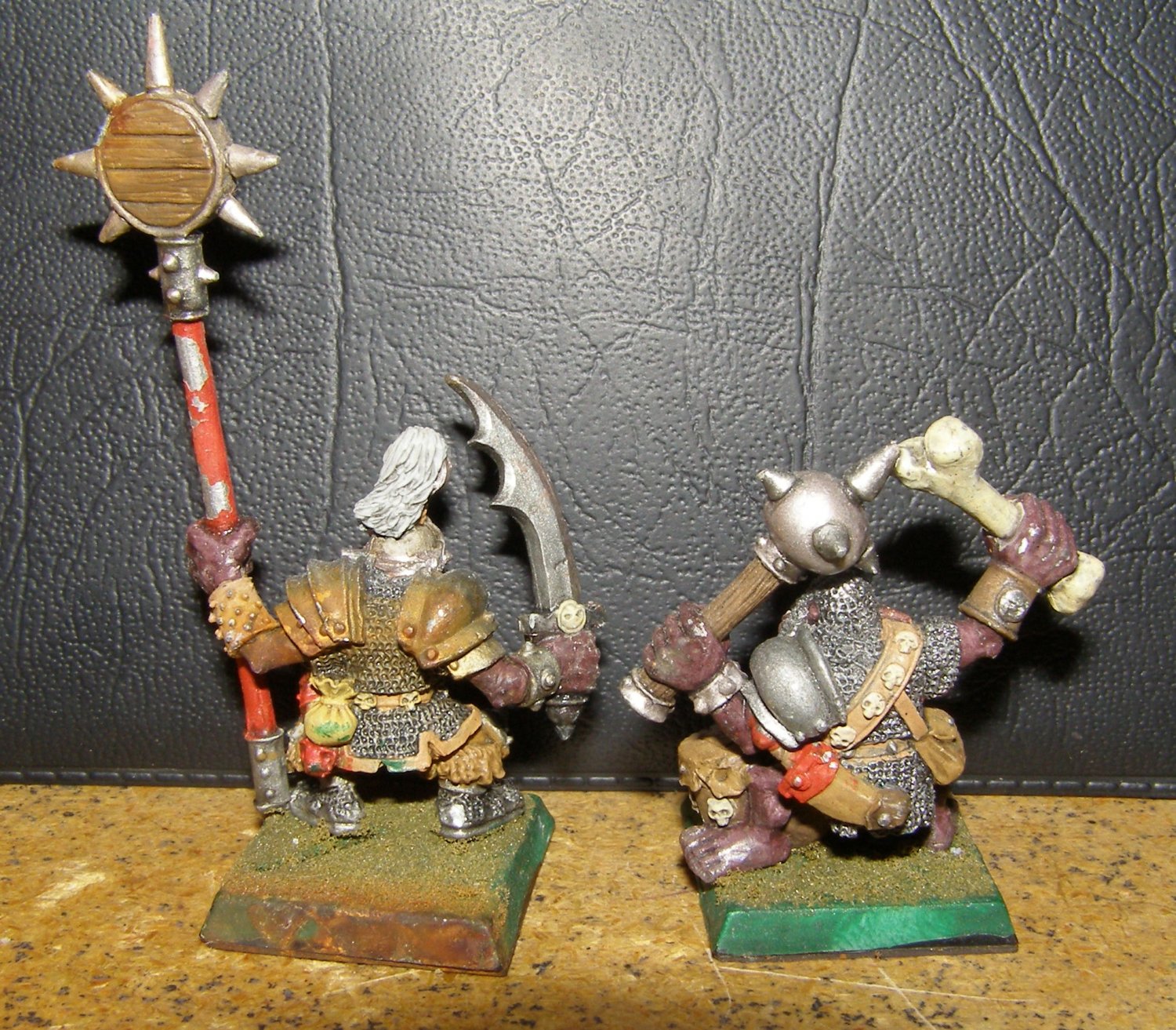 Warhammer Orc Big'uns Command Citadel Metal x2 painted figures