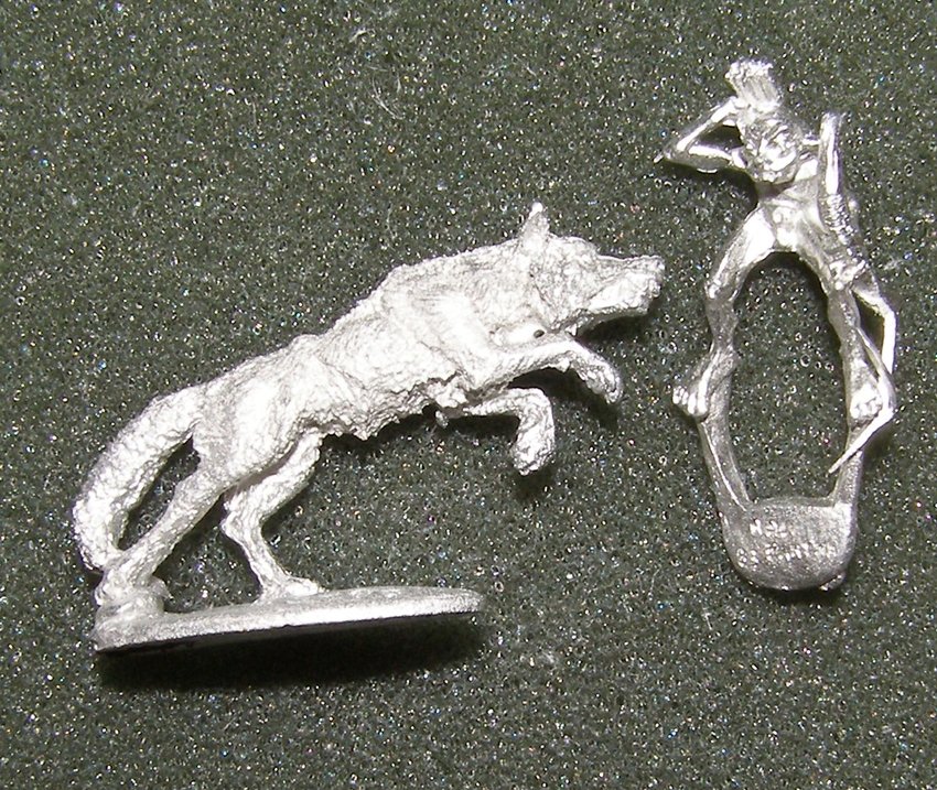 Ral Partha Goblin wolf rider with bow vintage D&D lead LOTR Warg ...