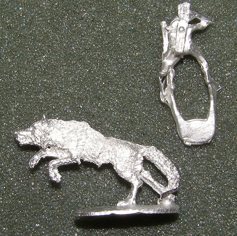 Ral Partha Goblin wolf rider with bow vintage D&D lead LOTR Warg ...