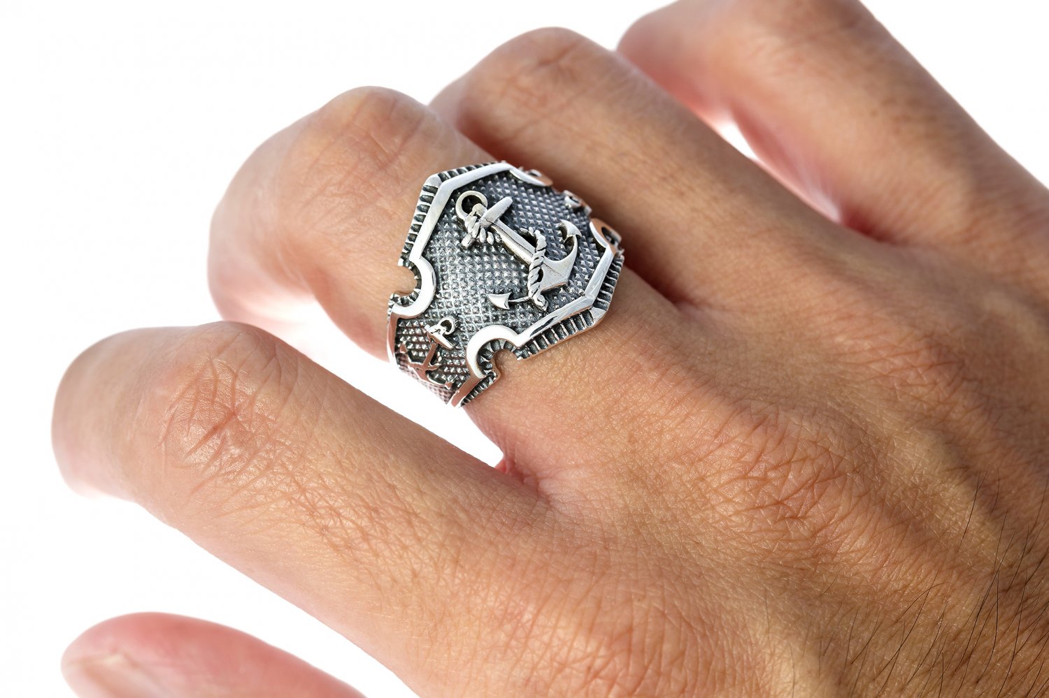 925 Sterling Silver Vintage Anchor Nautical Rope Sailor Ship Boat ...