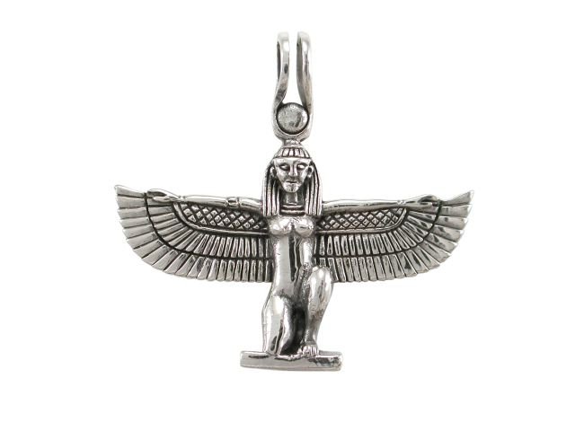 925 Sterling Silver Egypt Egyptian Goddess Isis Hathor Sekhmet Winged ...