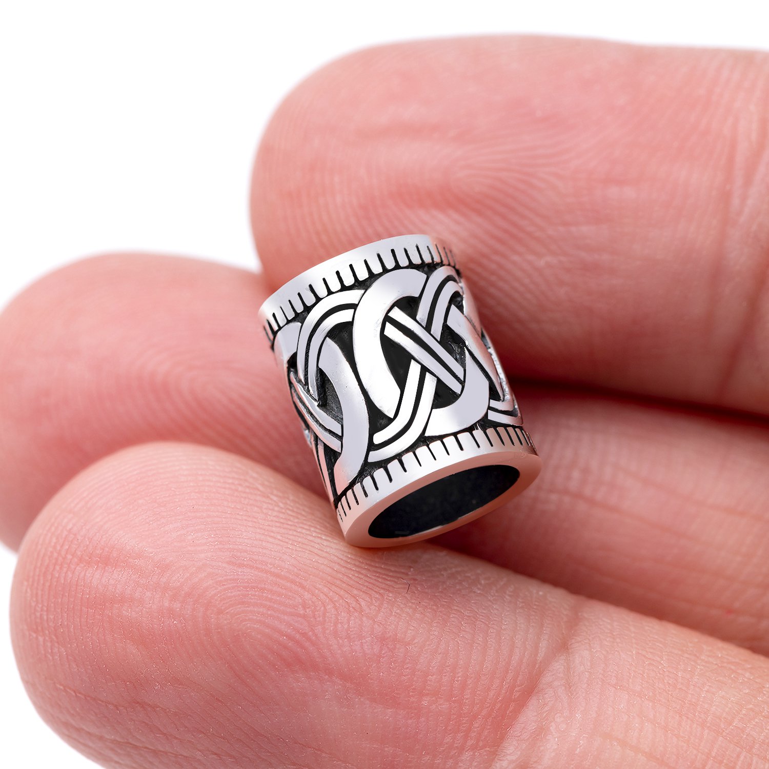 925 Sterling Silver Viking Beard Hair Bead Dreadlocks Braid Mammen Design