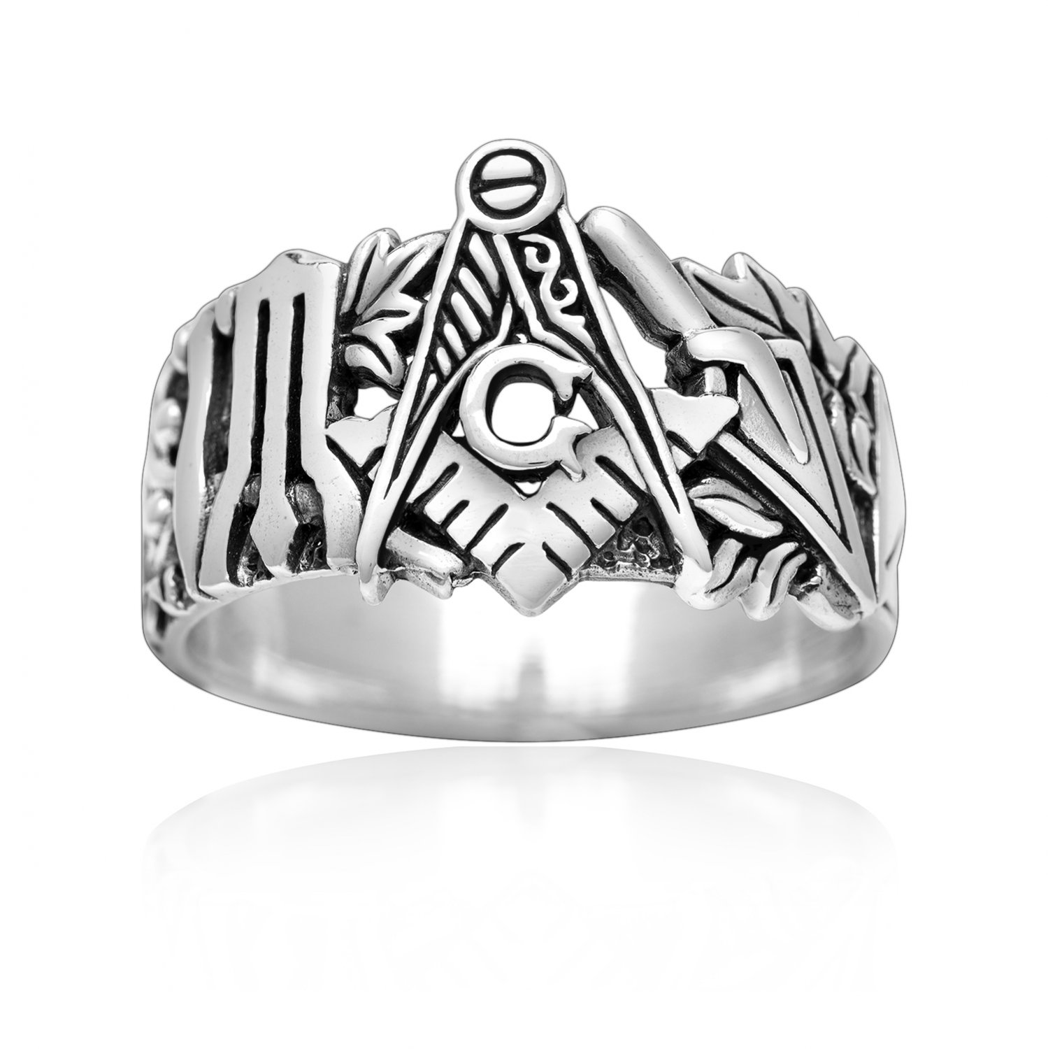 925 Sterling Silver Master Blue Lodge Mason Masonic Fraternity Ring