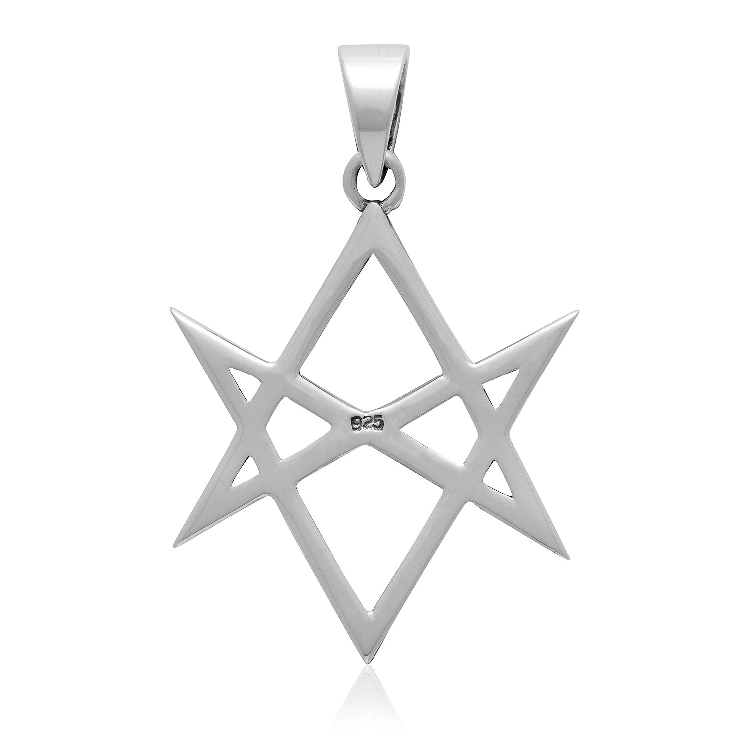 925 Sterling Silver Unicursal Hexagram Thelema Symbol Golden Dawn ...