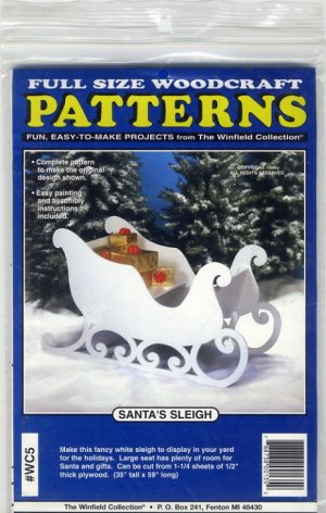 Santa's Sleigh Full Size Woodcraft Pattern No WC5