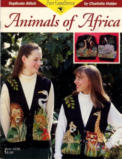 Animals of Africa Duplicate Stitch Patterns Just Cross Stitch #236