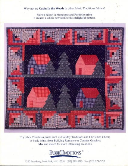 Cabin in the Woods Quilt Pattern by Jean Wells & Larry Thorn