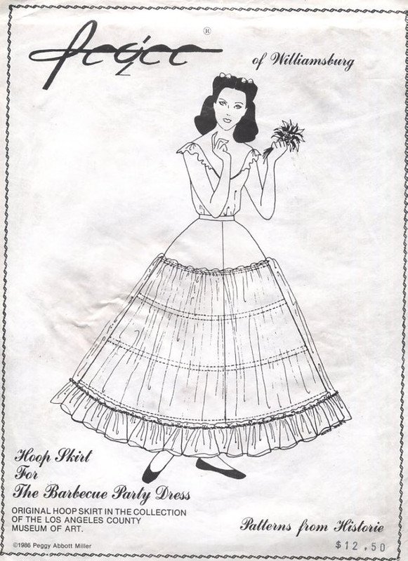 Pegee of Williamsburg Hoop Skirt for The Barbecue Party Dress