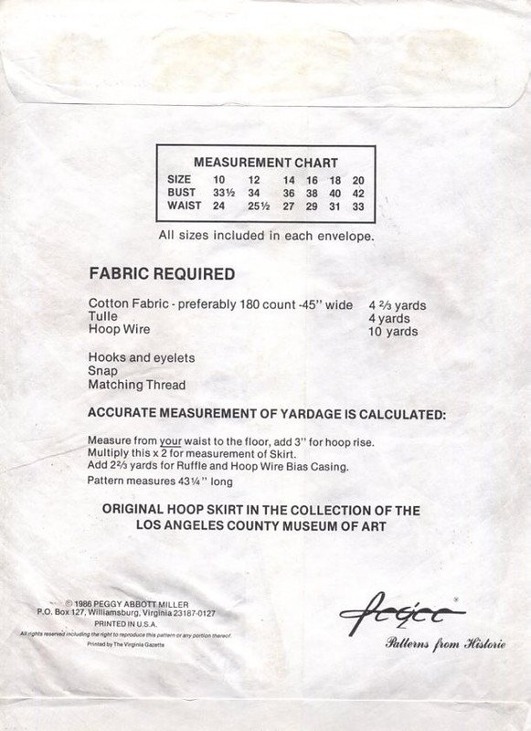 Pegee of Williamsburg Hoop Skirt for The Barbecue Party Dress