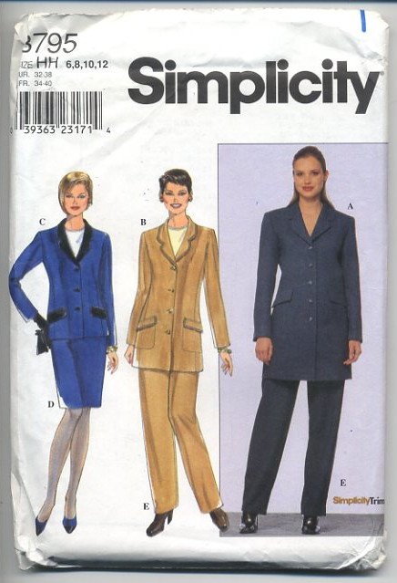 Simplicity 8795 Misses' / Miss Petite Jacket, Skirt and Pants Pattern ...