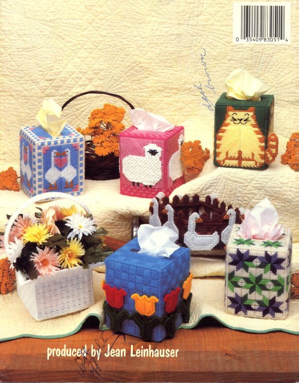 Country Tissue Box Covers in Plastic Canvas Patterns ASN 3051