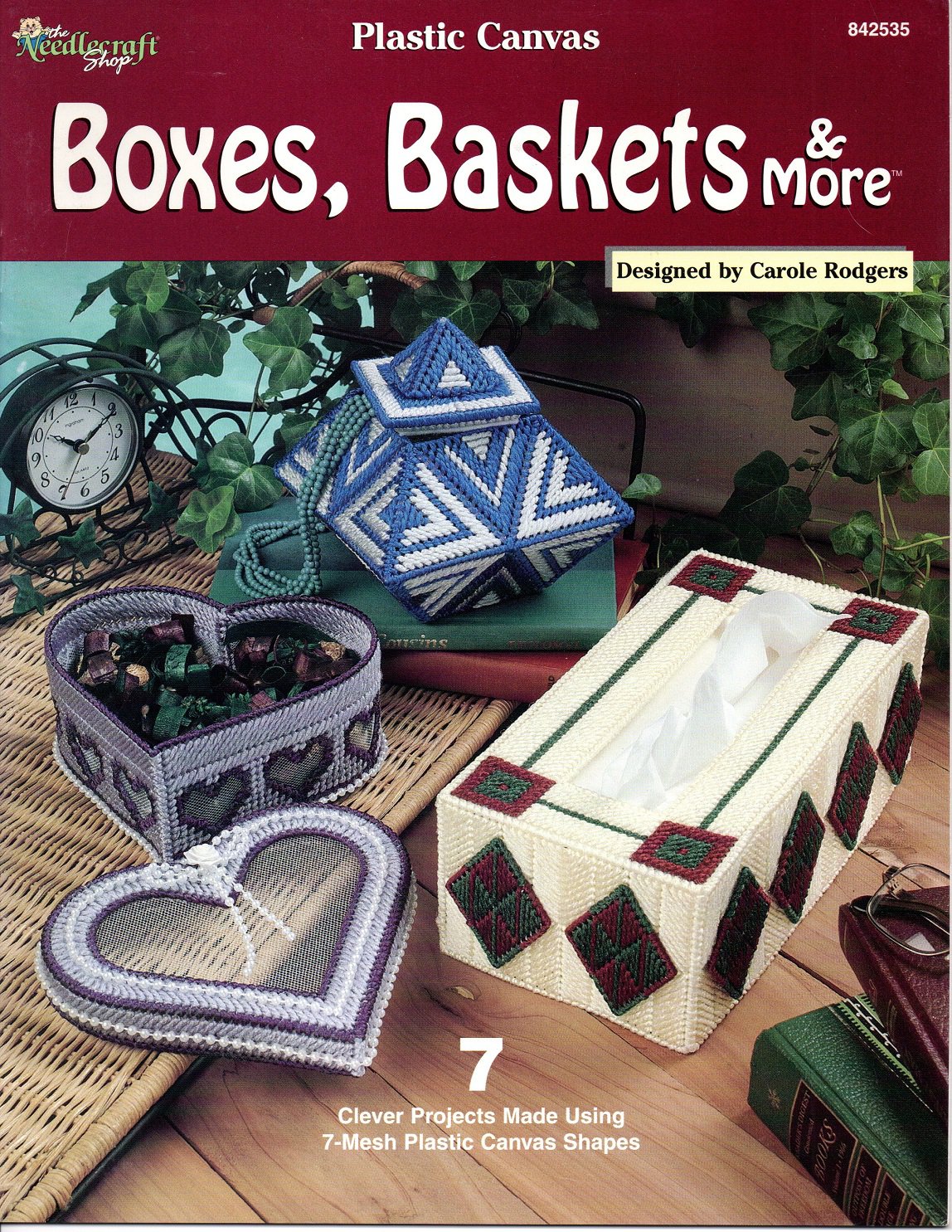 Plastic Canvas Boxes, Baskets & More Patterns - The Needlecraft Shop 842535