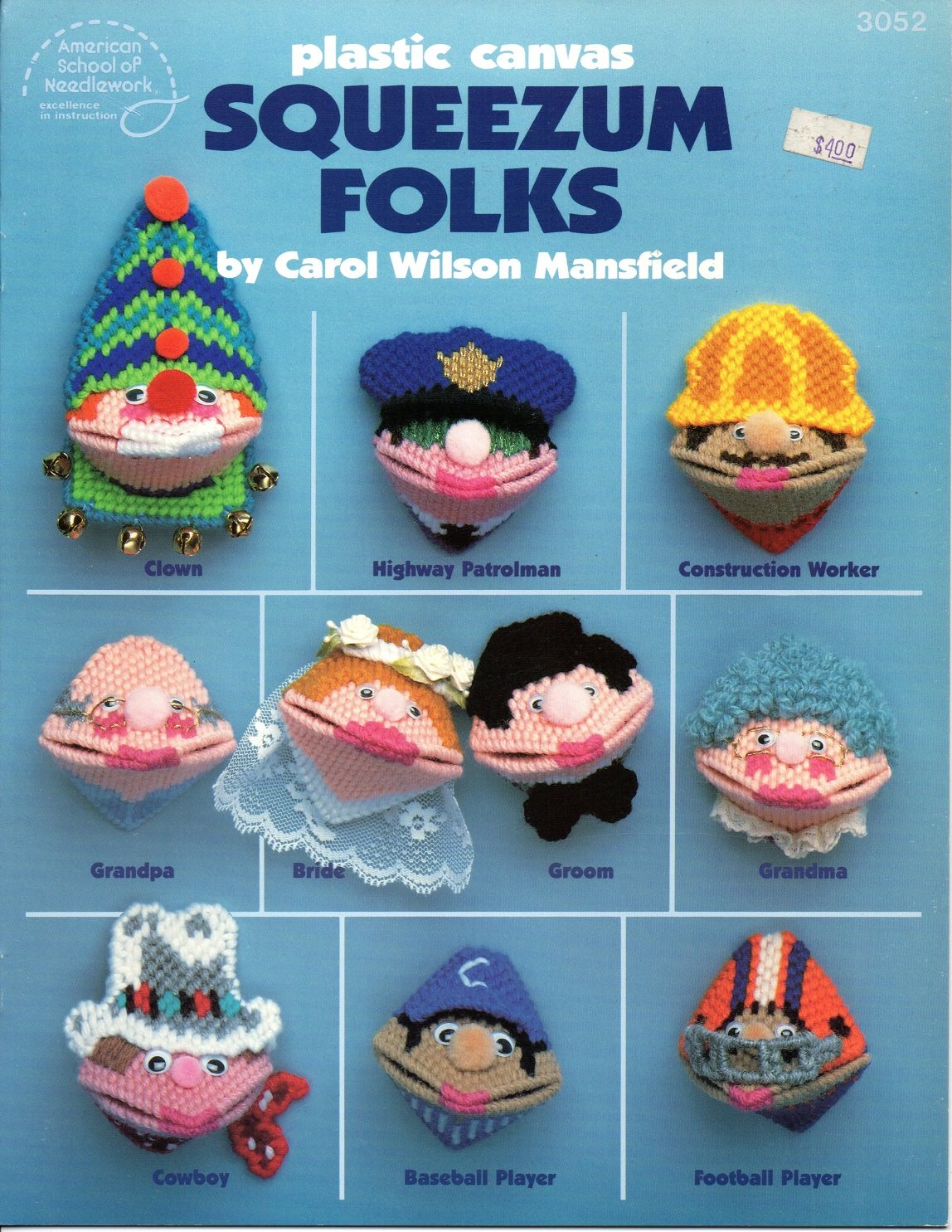 Plastic Canvas Squeezum Folks Pattern - American School of Needlework 3052
