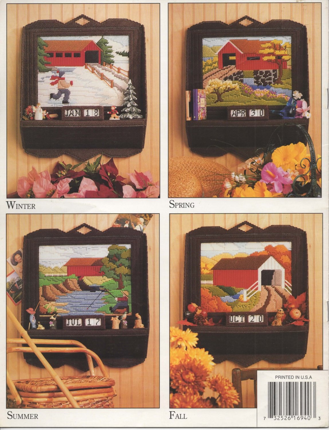 Annie's Attic Covered Bridges Perpetual Calendar Pattern 87P94