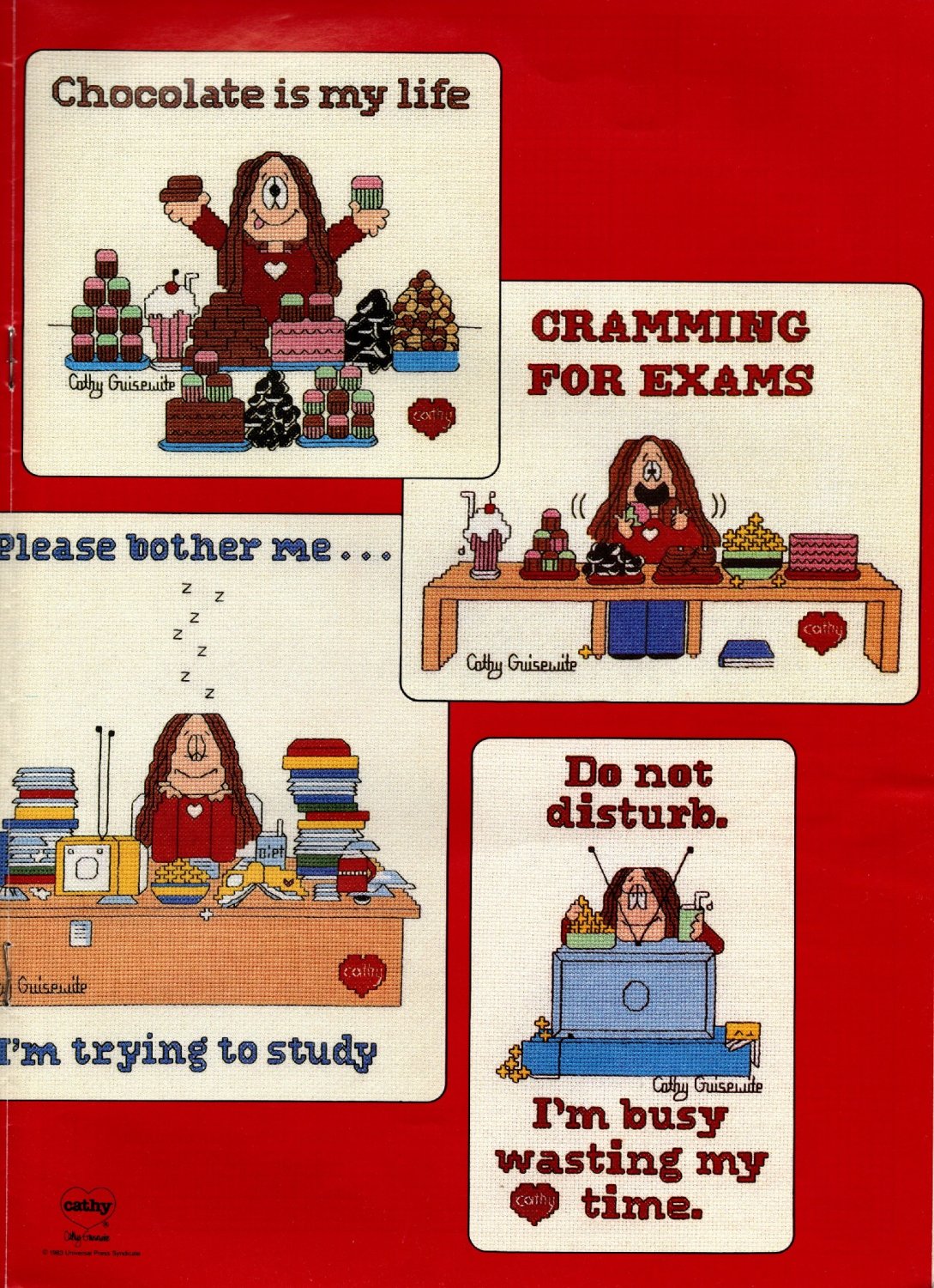 Cathy Designs In Counted Cross Stitch Book Paragon Needlework Book 5084