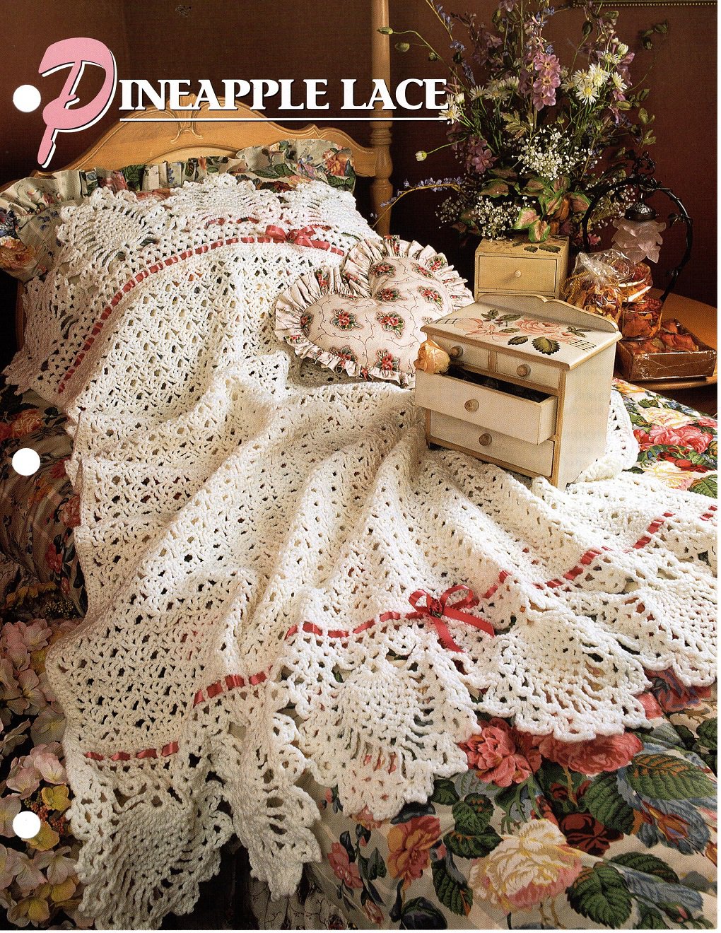 Annie's Crochet Quilt & Afghan Club Pattern Leaflet Pineapple Lace ...