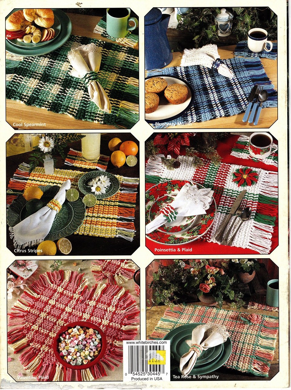 Country Plaid Place Settings Pattern Book - House of White Birches 101136