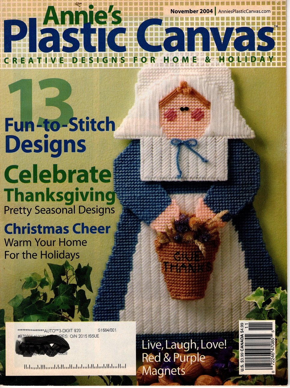 Annie's Plastic Canvas Magazine - November 2004 - Vol 16, No 6, Issue No 95