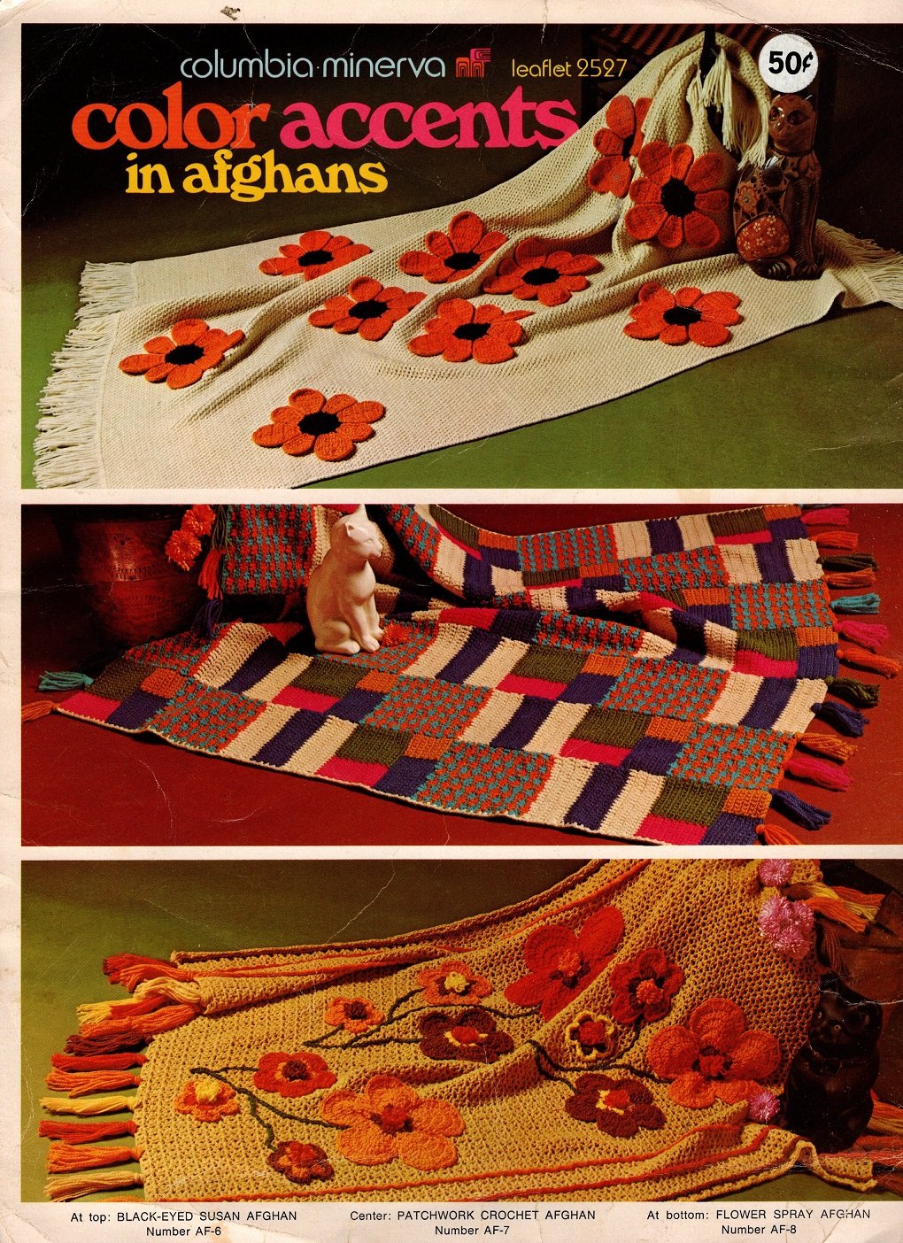 Columbia Minerva Color Accents in Afghans Crochet & Knitting Patterns ...