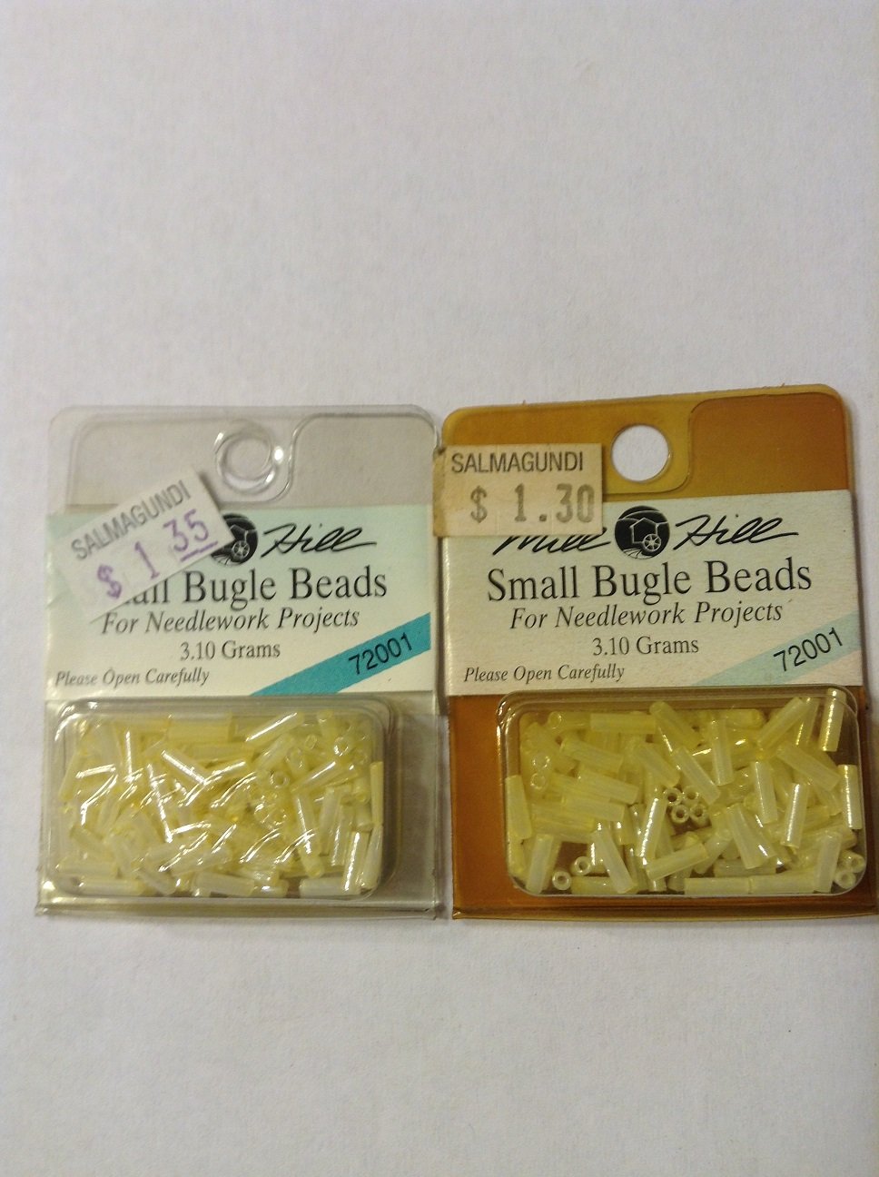 Mill Hill 72001 Pearl Small Bugle Beads - 6mm Long