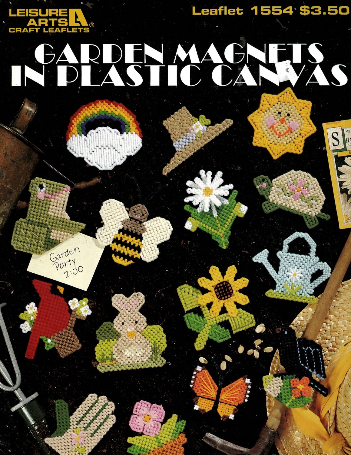 Garden Magnets in Plastic Canvas Pattern Book - Leisure Arts Leaflet 1554