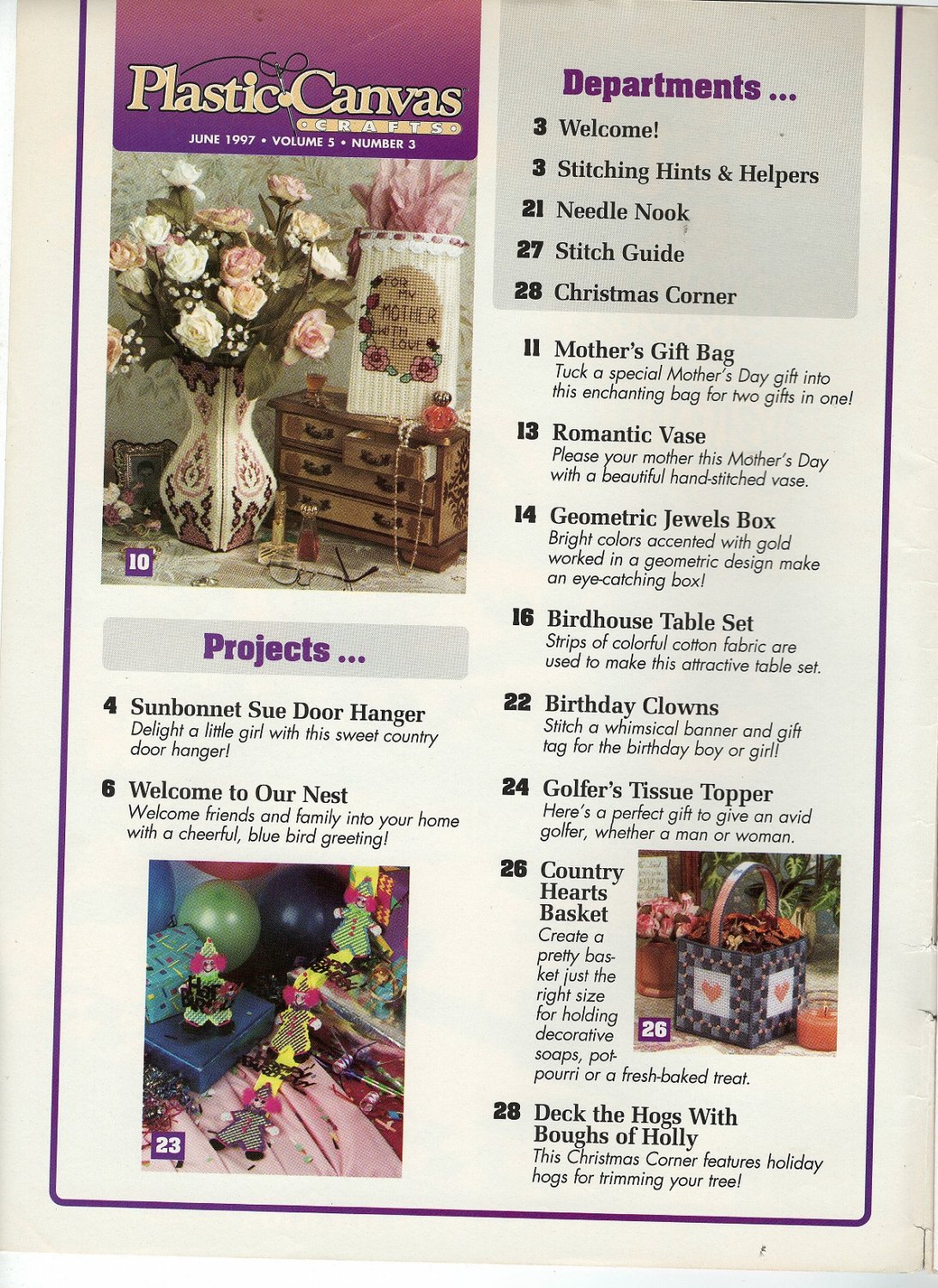 Plastic Canvas Crafts Magazine - June 1997 - Volume 5 Number 4