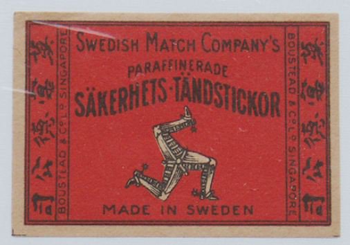 4 diff Matchbox label-Singapore 222, Legs #MA4-(Z1)