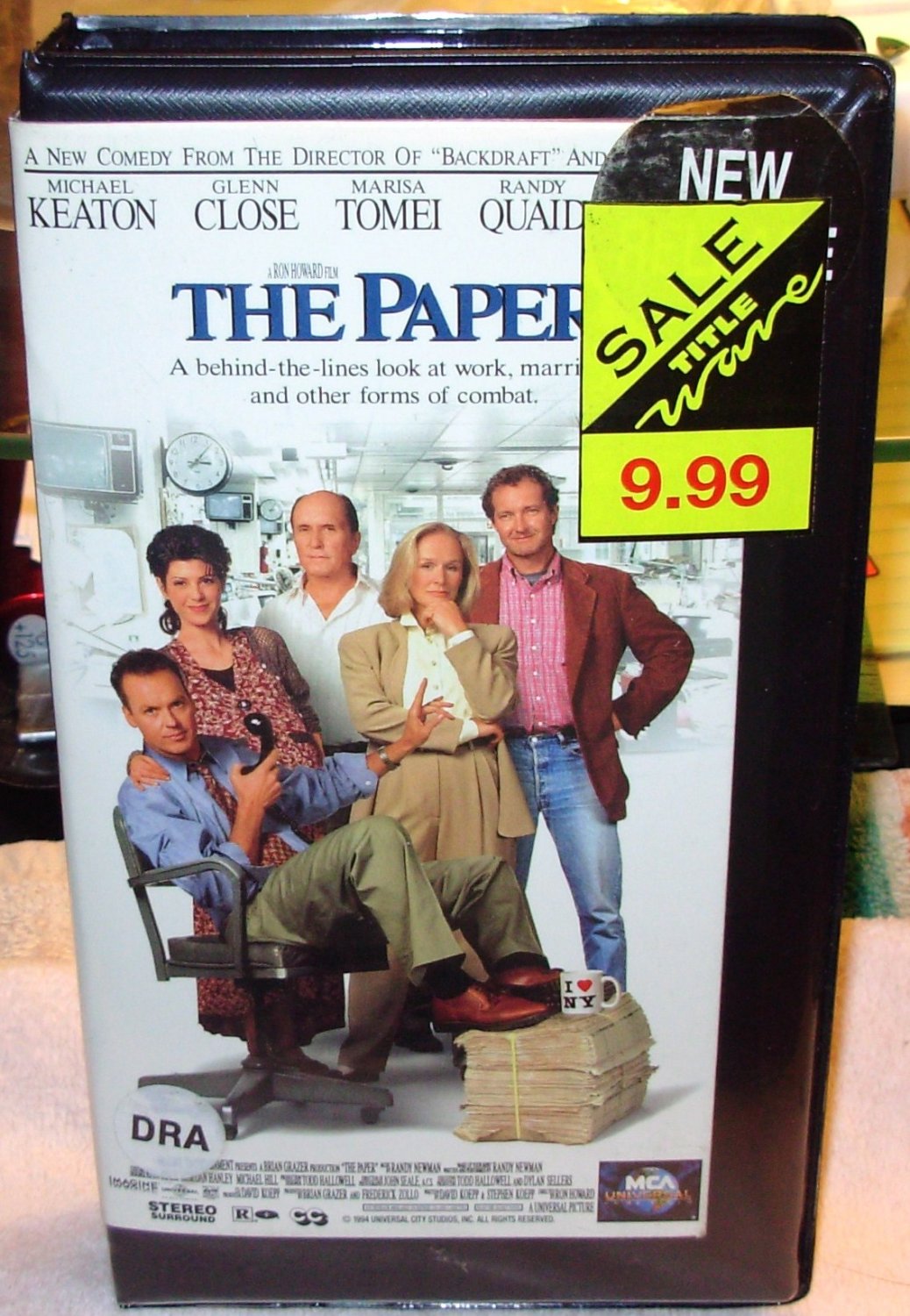 THE PAPER VHS MOVIE STARRING MICHAEL KEATON GLENN CLOSE MARISA TOMEI ...