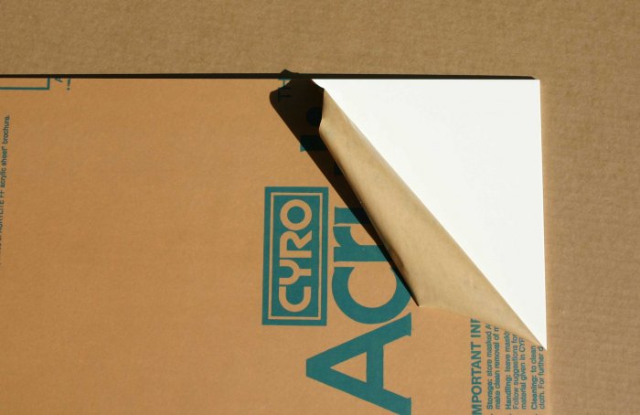 Acrylic white 097-0 1/4" opaque 23-7/8" x 23-7/8" Acrylite FF Plexiglas ...