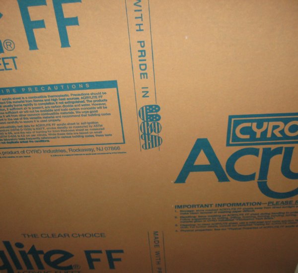 Acrylic white 097-0 1/4" opaque 23-7/8" x 23-7/8" Acrylite FF Plexiglas ...