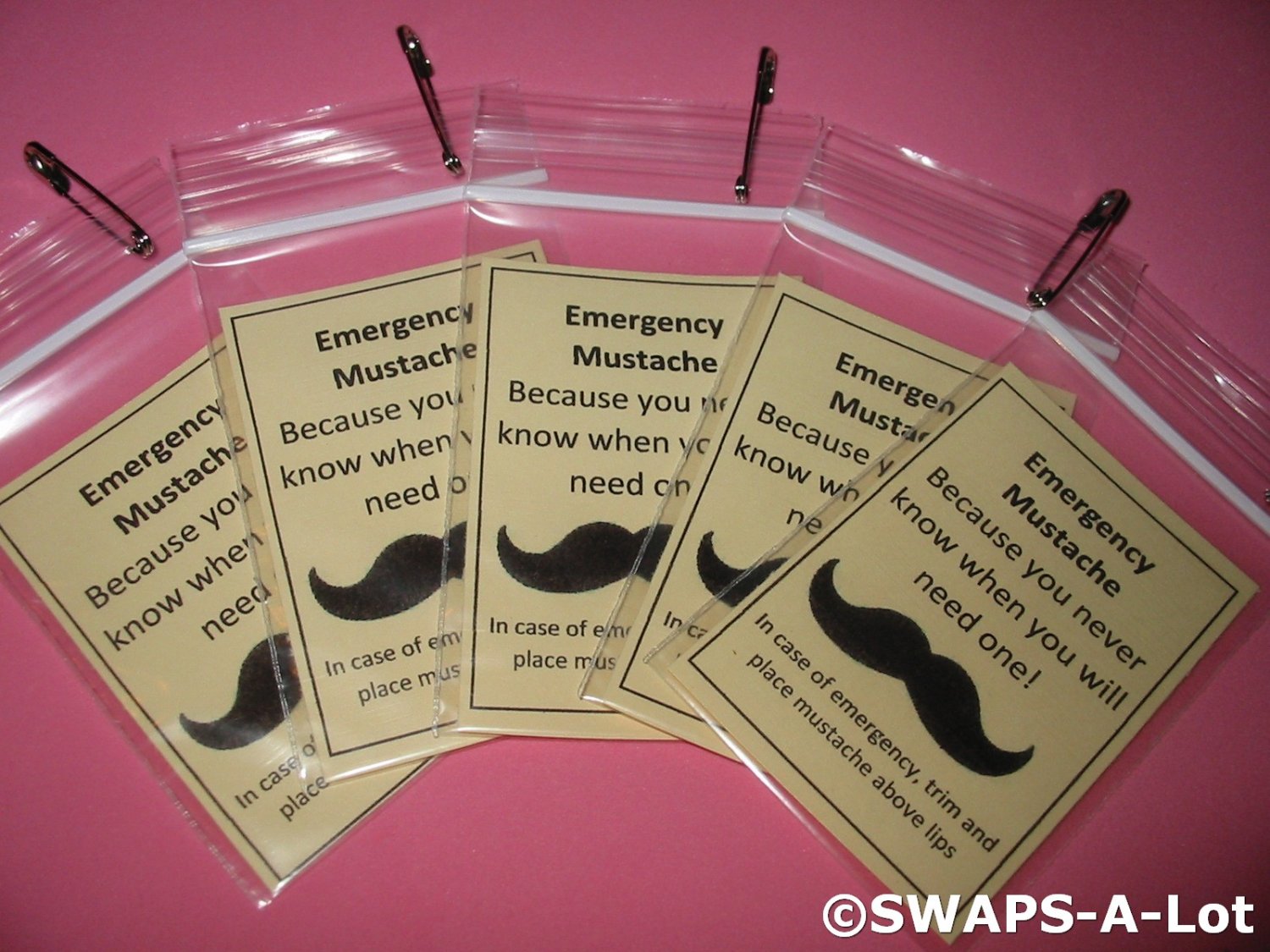 Mini Emergency Mustache in a Baggie Girl Scout SWAPS Kids Craft Kit ...