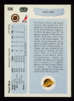 1990-91 UD # 526 -- Pavel Bure Rookie Card RC Canucks