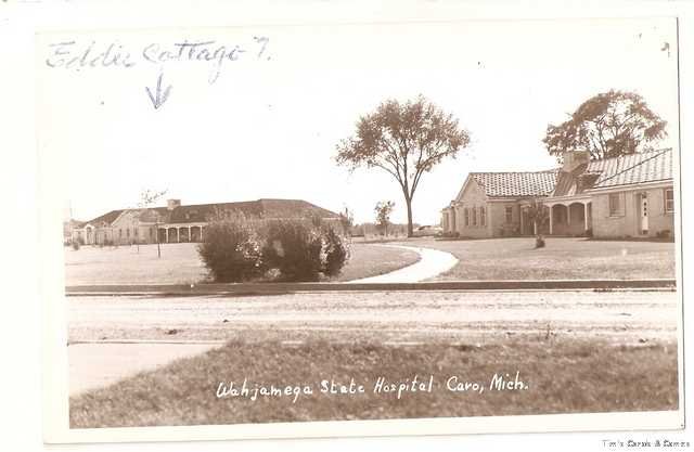 Wahjamega State Hospital Caro Michigan Photo Postcard B