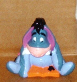 Disney Winnie the Pooh Eeyore Reading Book PVC Figure Fisher Price