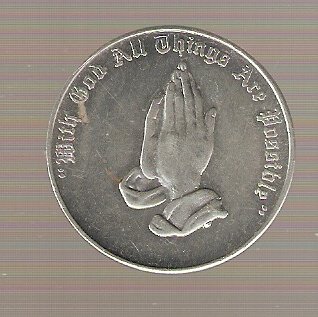 Praying Hands Life-Study Fellowship Noroton Connecticut Token B