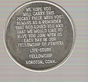 Praying Hands Life-Study Fellowship Noroton Connecticut Token C