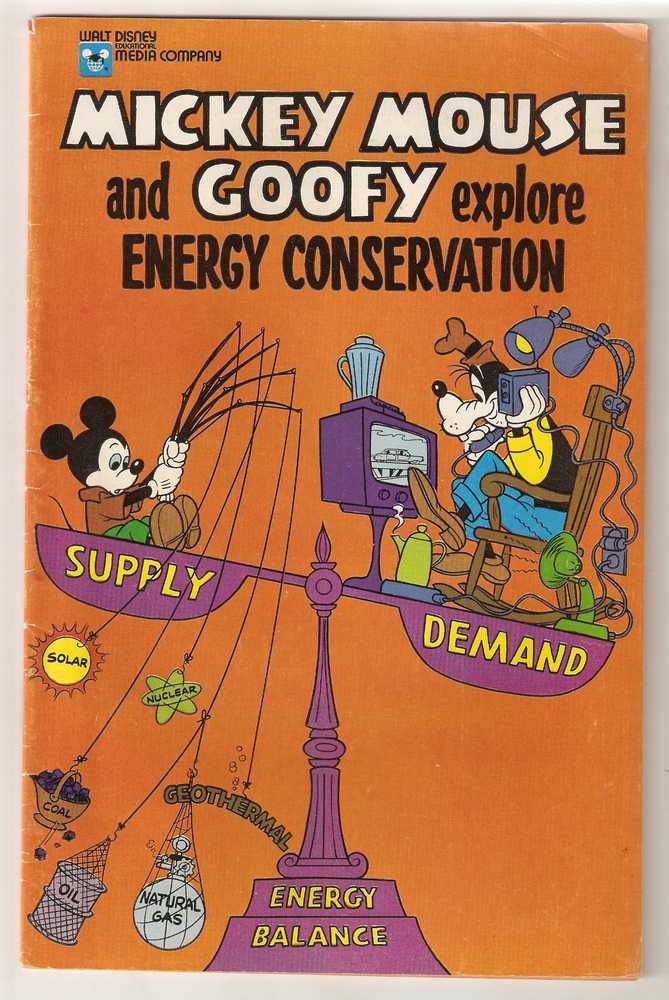 Mickey Mouse and Goofy Explore Energy Conservation #1 1978 Walt Disney VG