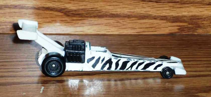 Hot Wheels Zebra Dragster Loose