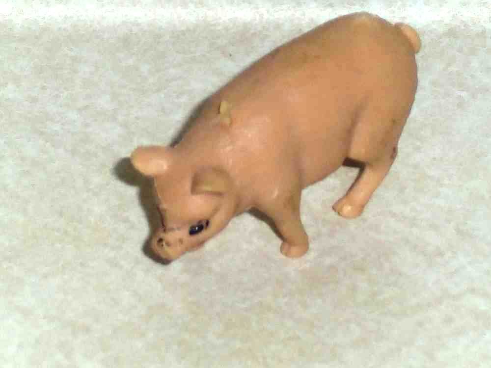 Ja-Ru PVC Pig Toy Animal Figure Loose Used