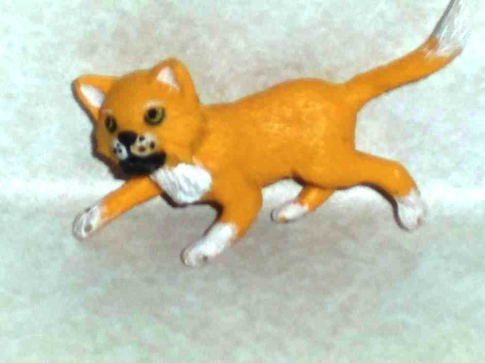 Topps 1998 PVC Cat Figure Toy Animal Kitten Kitty Loose Used