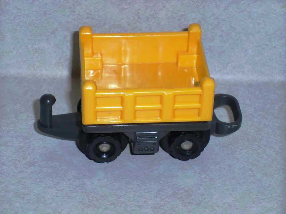 Fisher-Price GeoTrax Yellow and Black Train Car 2003 Mattel Loose Used