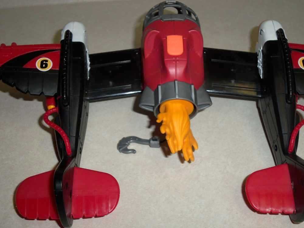 Fisher-Price T5122 Imaginext Sky Racers Twin Eagle Plane Only Loose Used